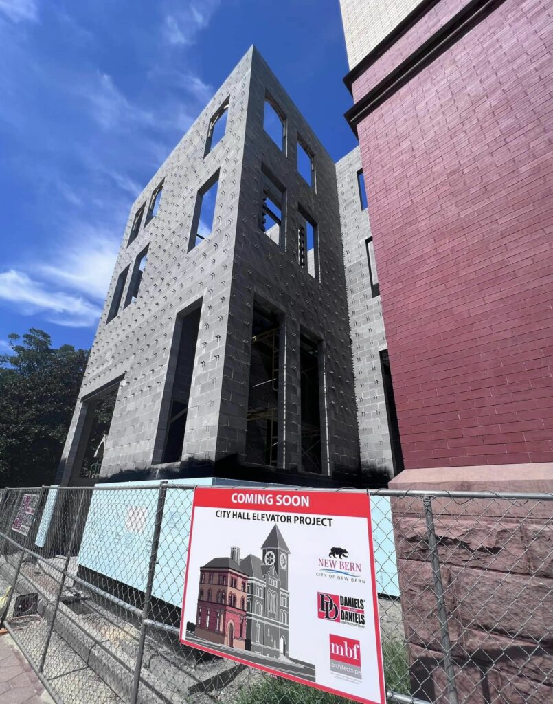 Project Spotlight: New Bern City Hall Elevator Annex - Daniels and Daniels Construction
